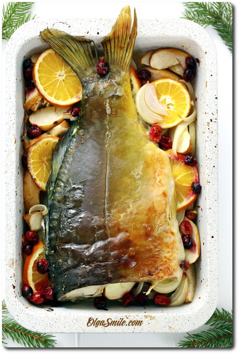 KARP PIECZONY Z OWOCAMI przepis Olga Smile