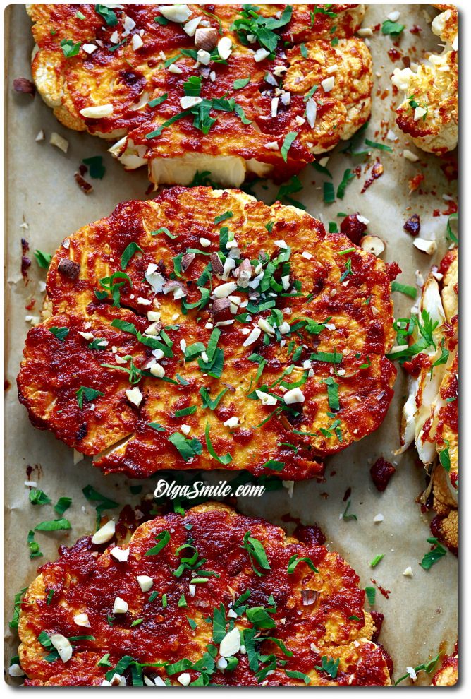 STEKI Z KALAFIORA Z PIEKARNIKA przepis Olga Smile