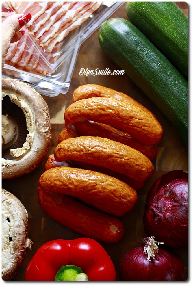 SZASZŁYKI Z KIEŁBASY przepis Olga Smile